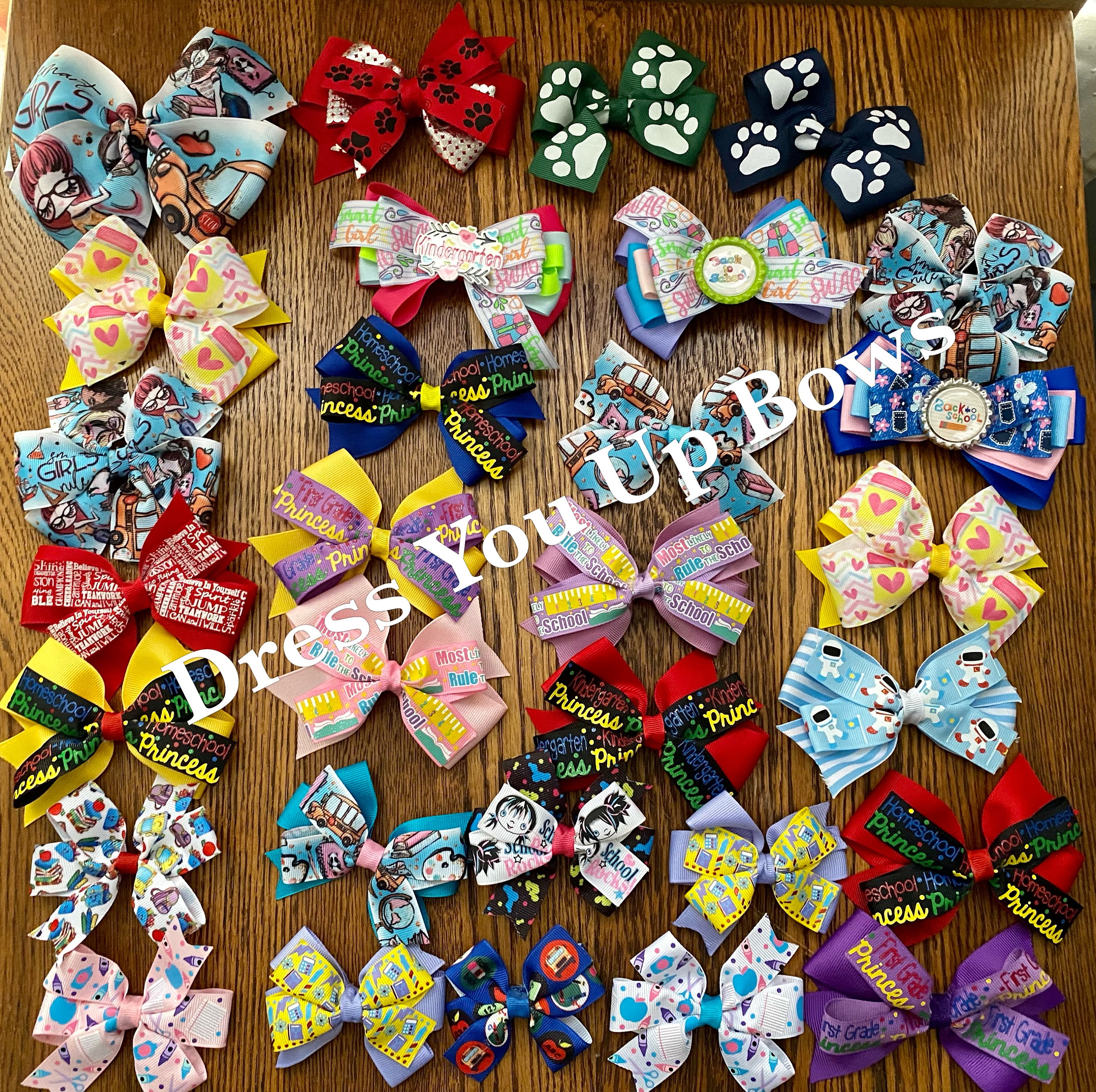 Bulk Wholesale SCHOOL Girls Boutique Hair Bow Lot Of6, 12, 24, 50, 100 ...