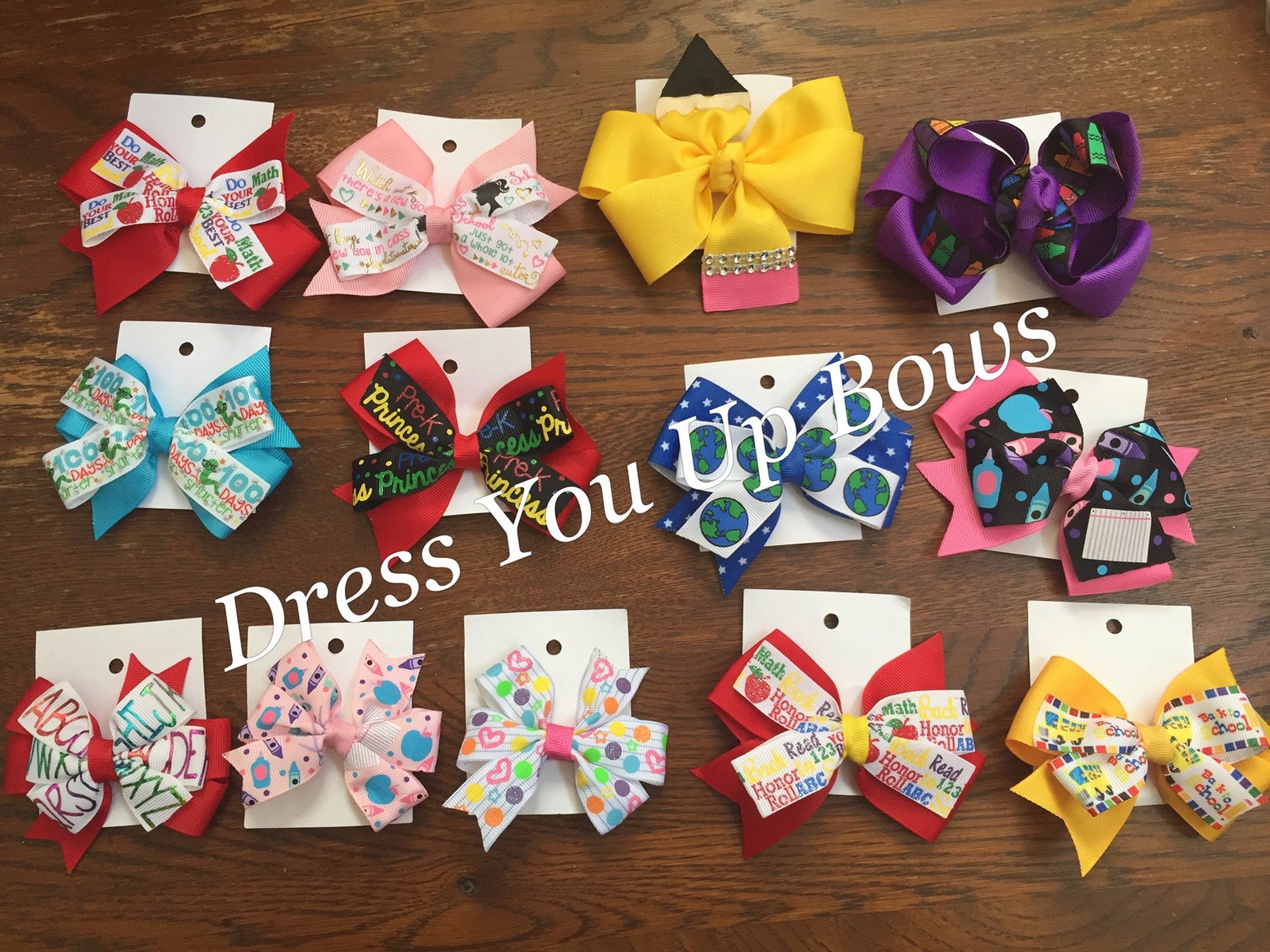 Bulk Wholesale SCHOOL Girls Boutique Hair Bow Lot Of6, 12, 24, 50, 100 ...