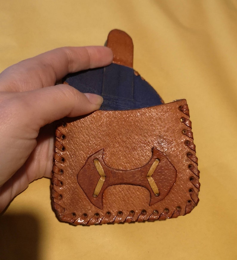 Vintage Leather Coin Purse, Leather Change Wallet, Small Money Bag ...