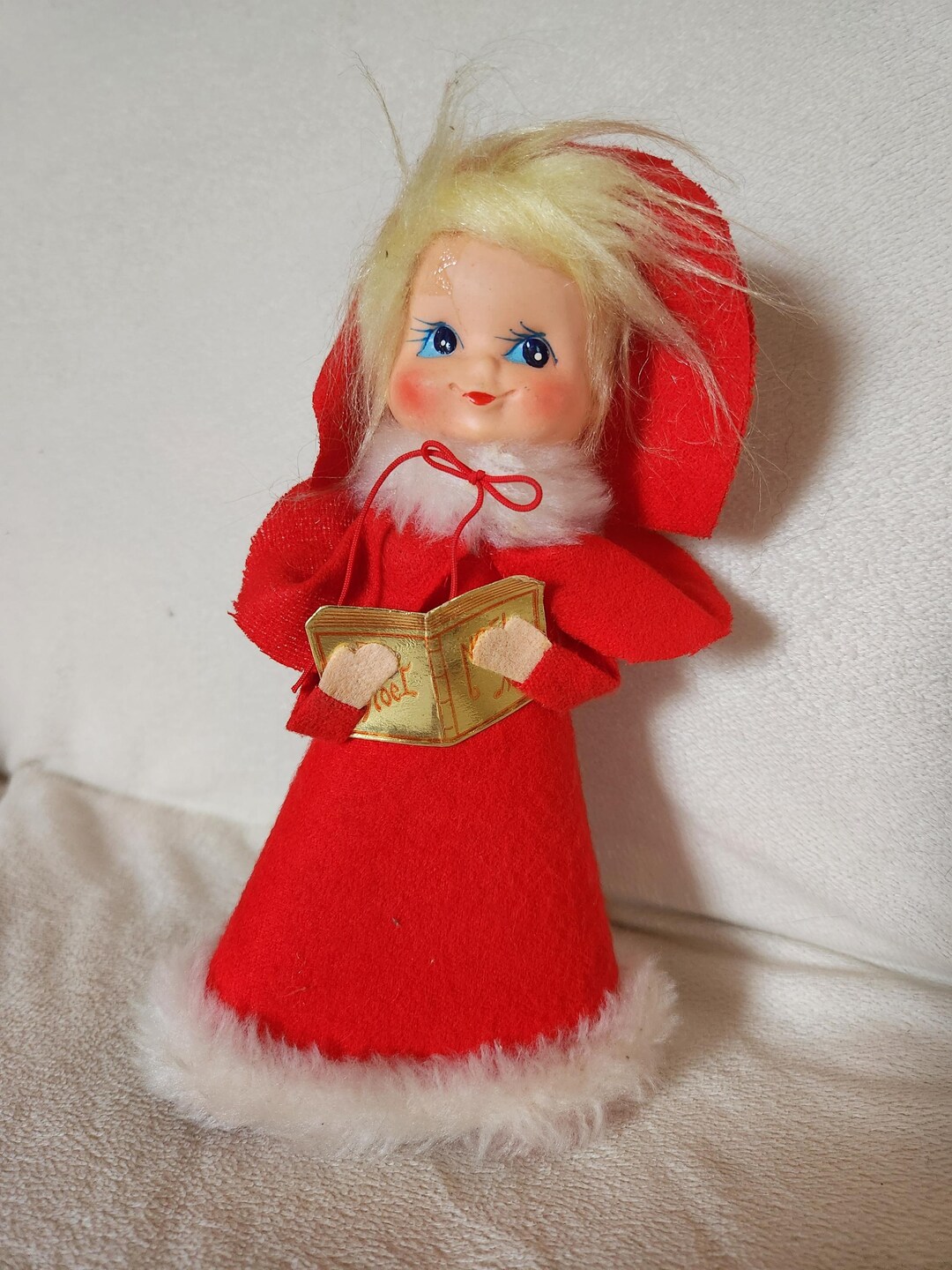 Vintage MCM Christmas Caroler Tree Topper Kitschy - Etsy