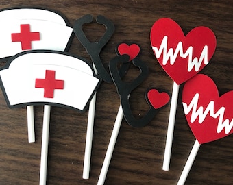 Nurse cake topper | Etsy