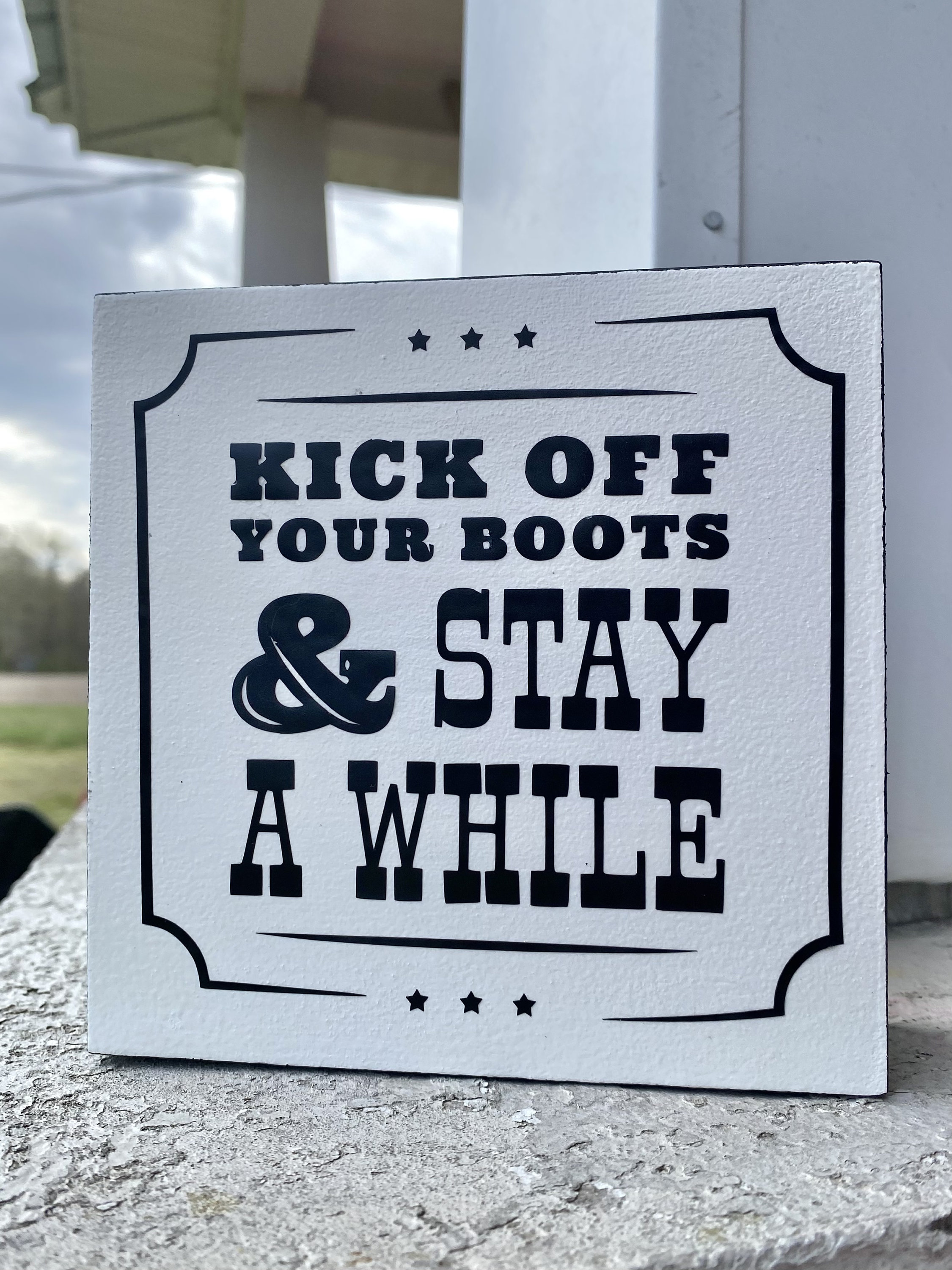 Kick off Your Boots, Mini Wooden Sign - Etsy