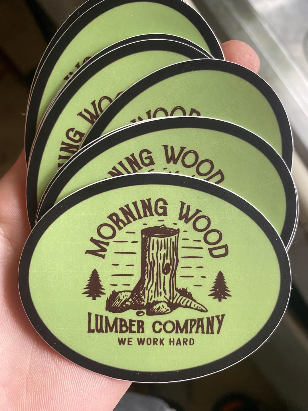 Morning Wood Lumber Sticker - Etsy