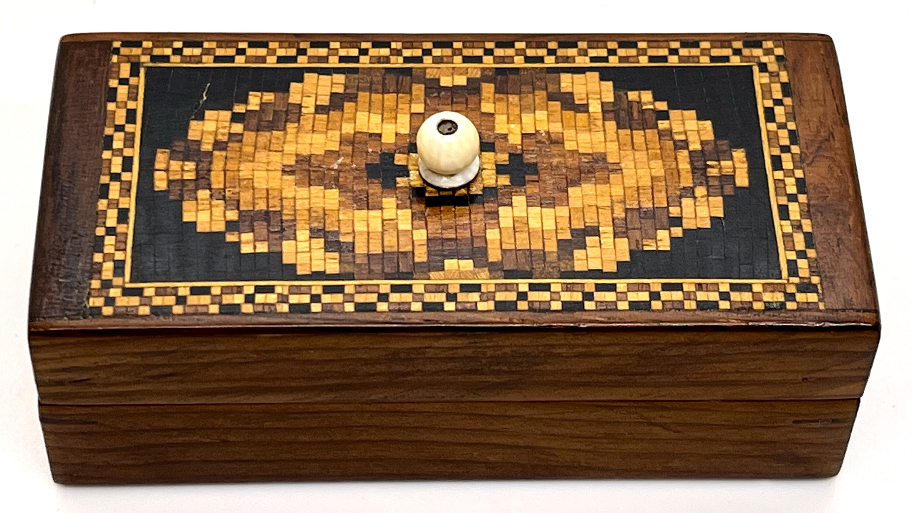 Fine Victorian Tunbridge Ware Stamp Box - Etsy