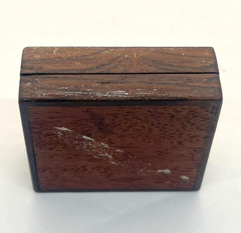 Victorian Tunbridge Ware Stamp Box - Etsy