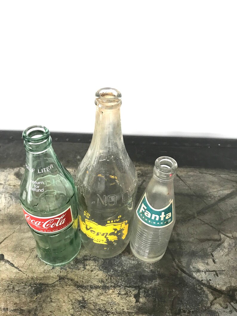 Vintage Glass Bottle Collection - Etsy