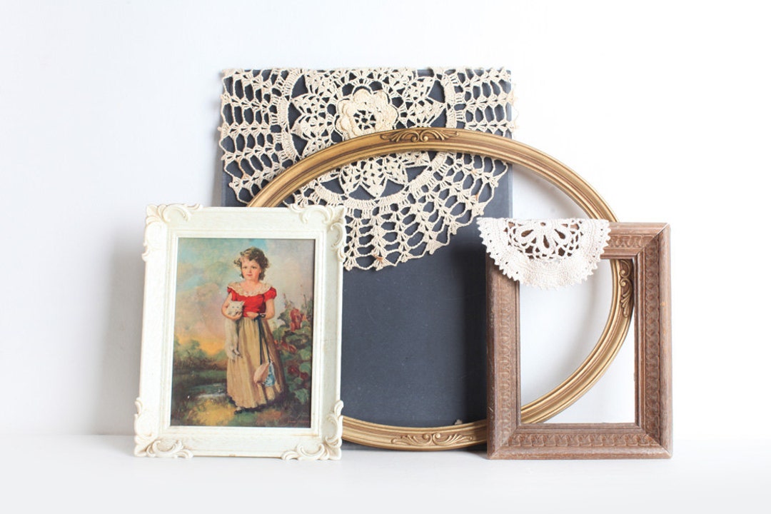 Set of Three Vintage Frames, Unique Frame Collection - Etsy