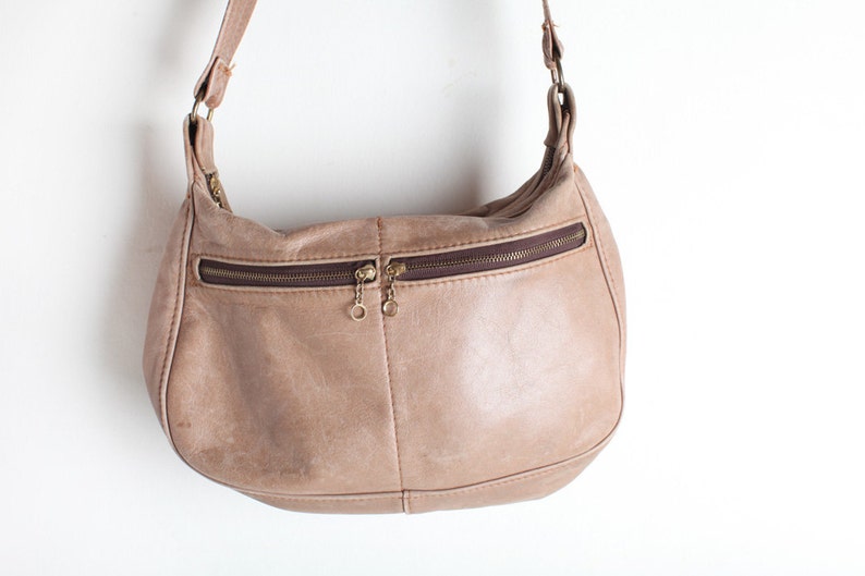 Vintage Tan Leather Satchel Purse Shoulder Bag - Etsy