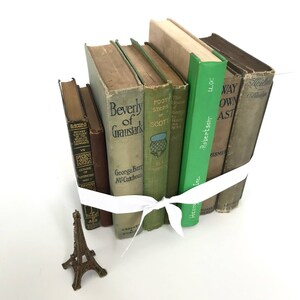 Vintage Book Set, Green Books, Home Decor Display Books - Etsy