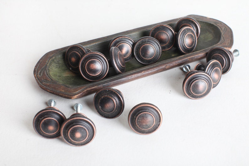 Vintage Metal Drawer Pull Round Decorative Pull Furniture | Etsy