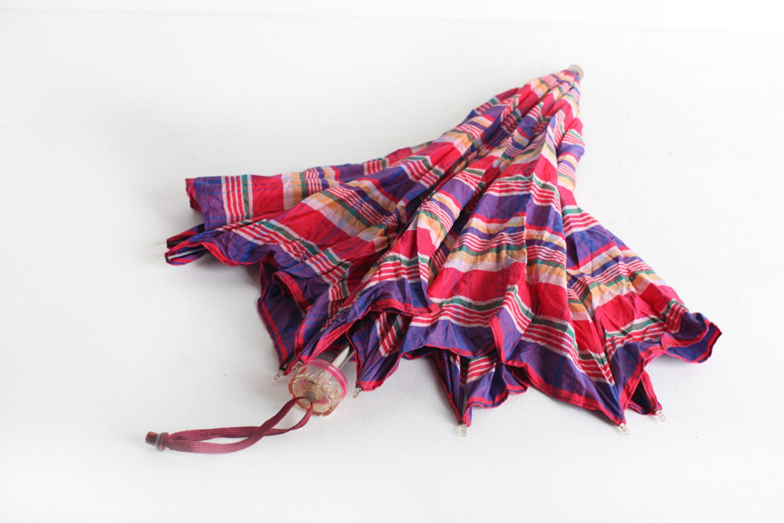 Vintage Red Striped Umbrella | Etsy