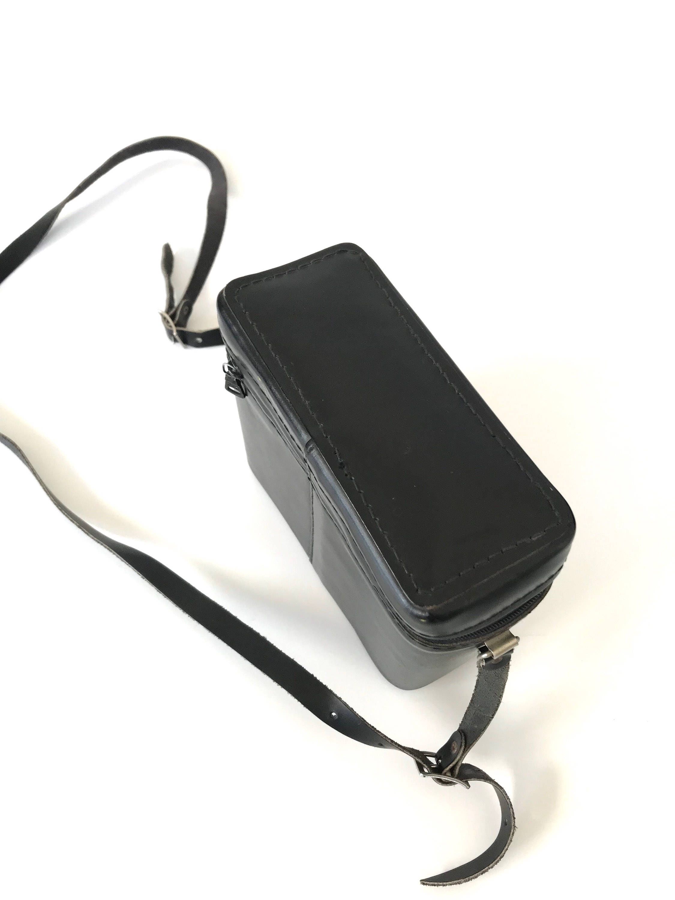 Vintage Black Leather Hardside Camera Case - Etsy