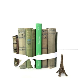 Vintage Book Set, Green Books, Home Decor Display Books - Etsy