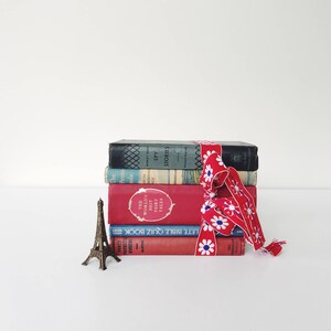 Vintage Book Set, Red and Blue Books, Decor Display Books - Etsy