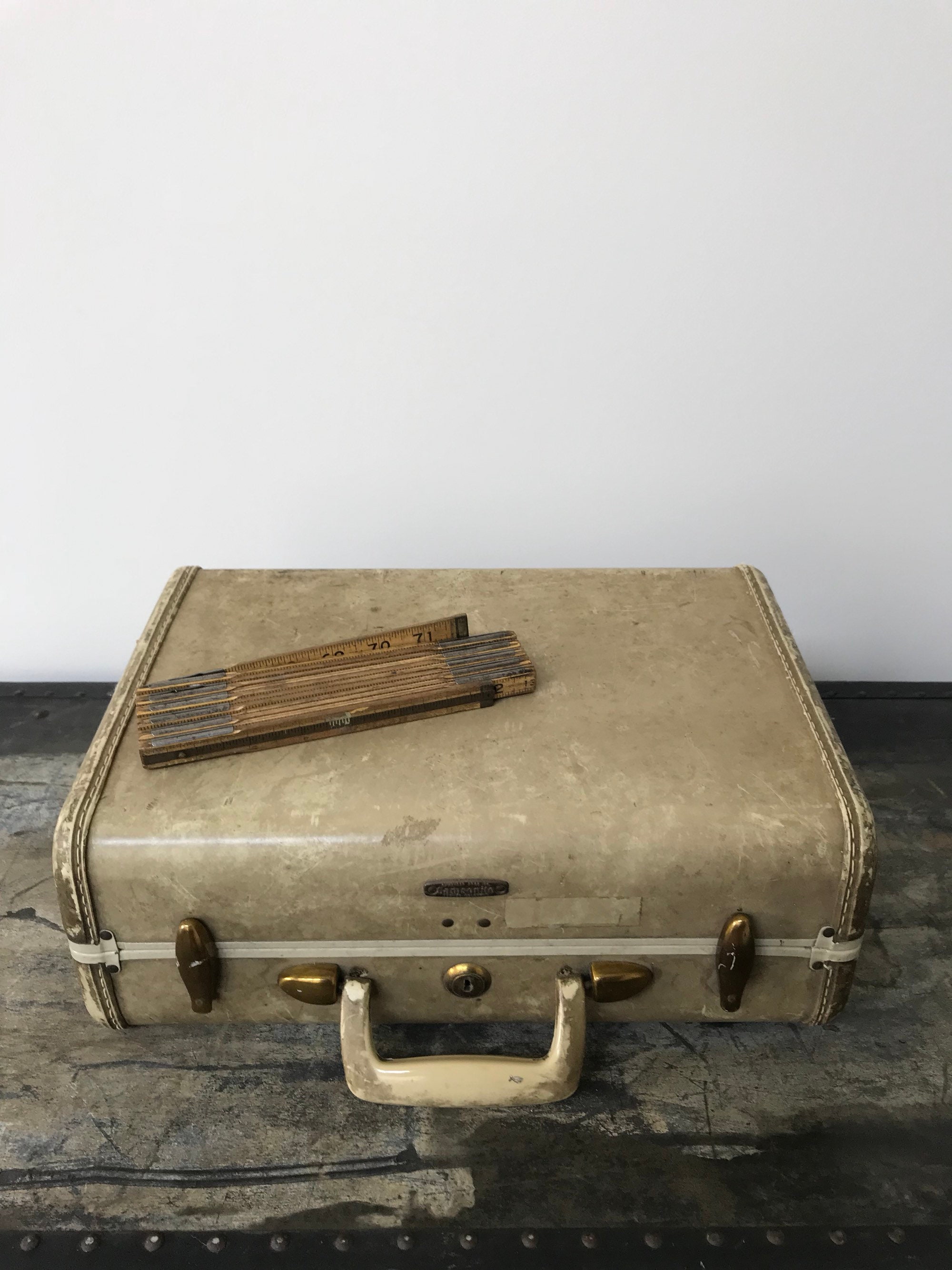 Vintage Small Beige Marbled Suitcase Wedding Card Box - Etsy