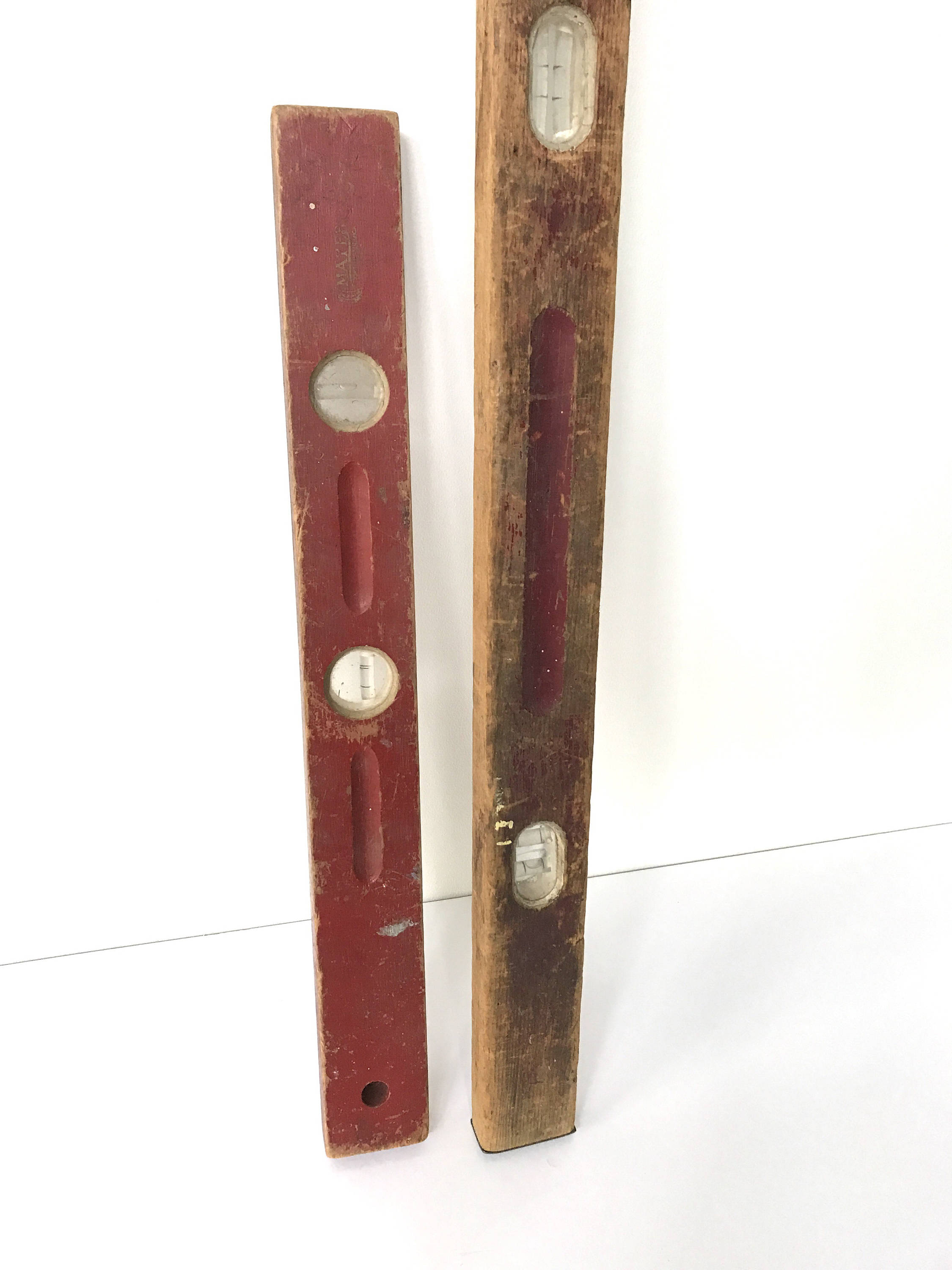 Vintage Wooden Levels Set of Two - Etsy