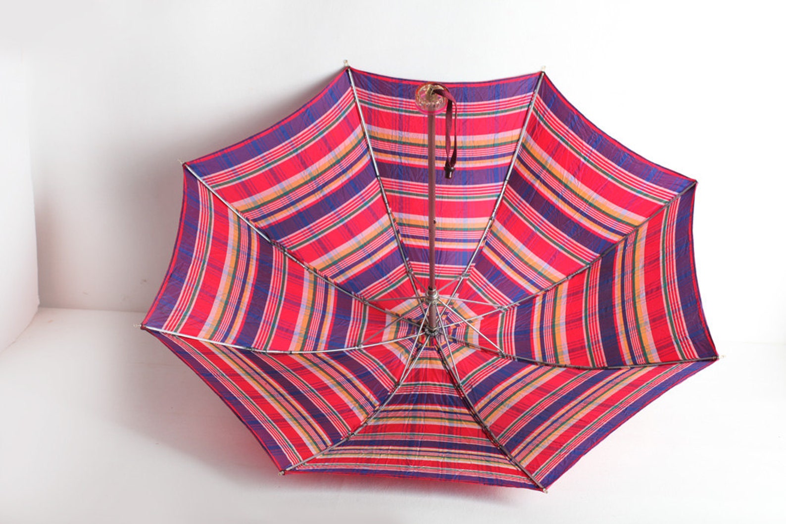 Vintage Red Striped Umbrella | Etsy