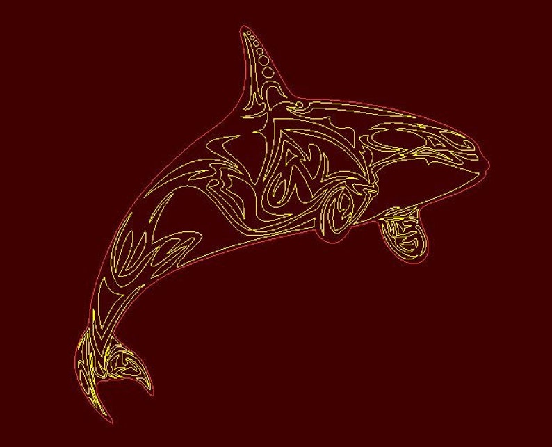Tribal Killer Whale SVG /DXF Files for Plasma, Laser, Router - Etsy