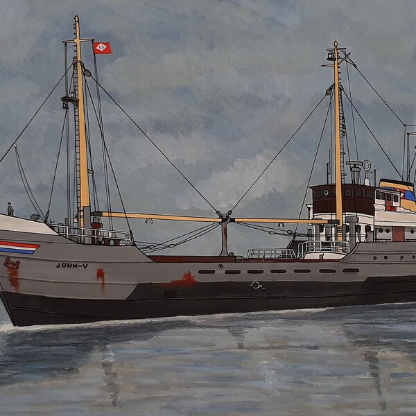 Cargo Ship Paintings - Etsy