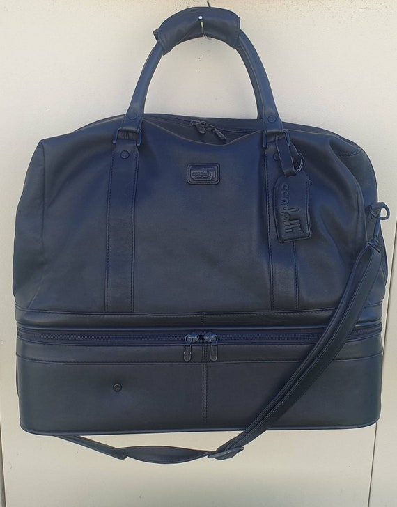 Condotti black leather holdall, travel bag, vintage h… - Gem