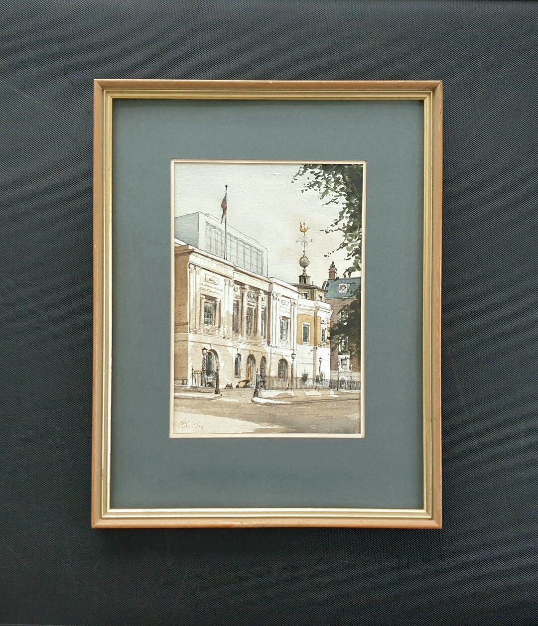 Trinity House, London, 1979 Original Watercolour, Artist Peter. W ...