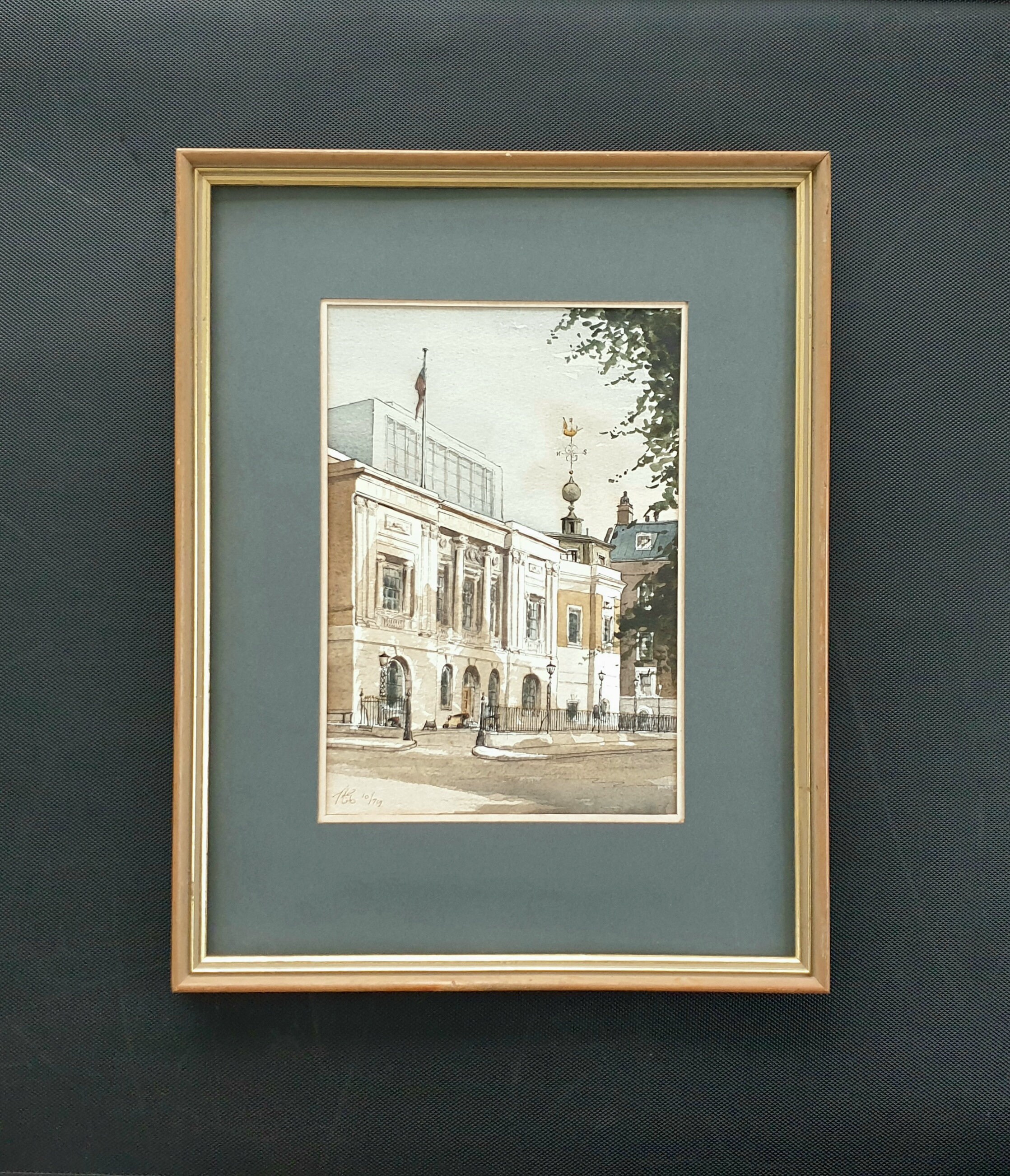 Trinity House, London, 1979 Original Watercolour, Artist Peter. W ...