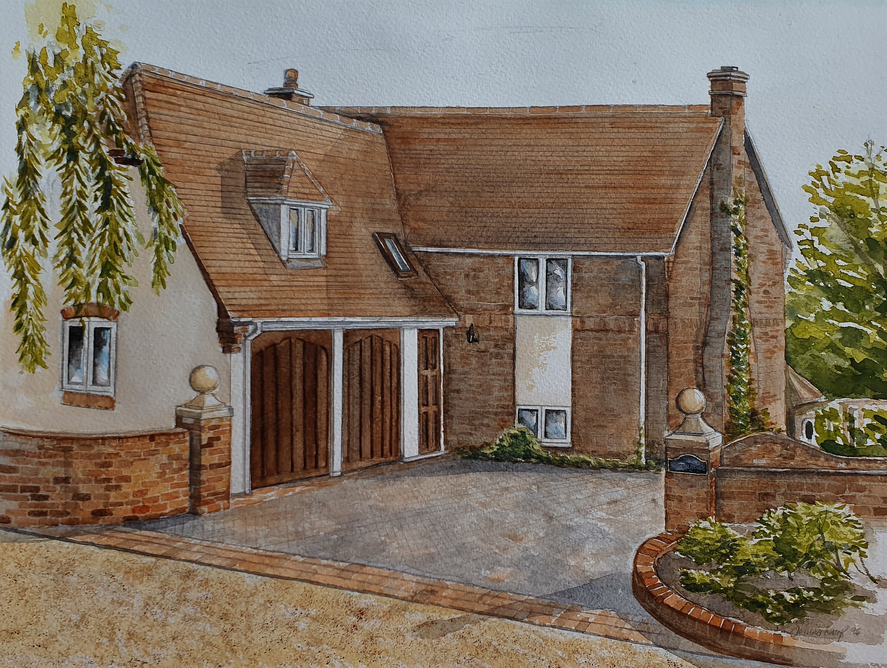 Architectural Watercolour Artist's Impression for House Design - Etsy