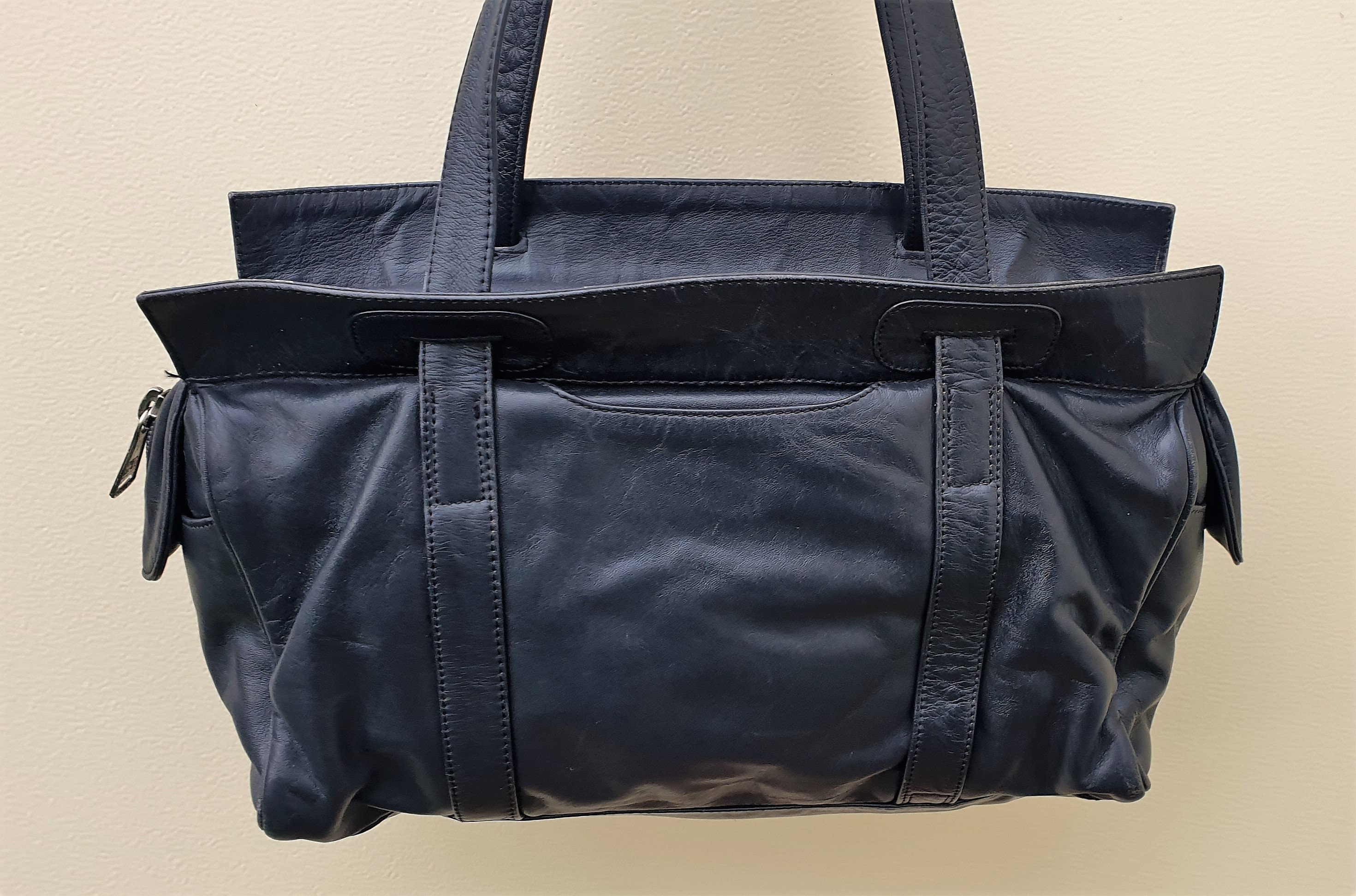 Tula Black Leather Shoulder Bag Vintage 80s Tula Tote Purse - Etsy UK