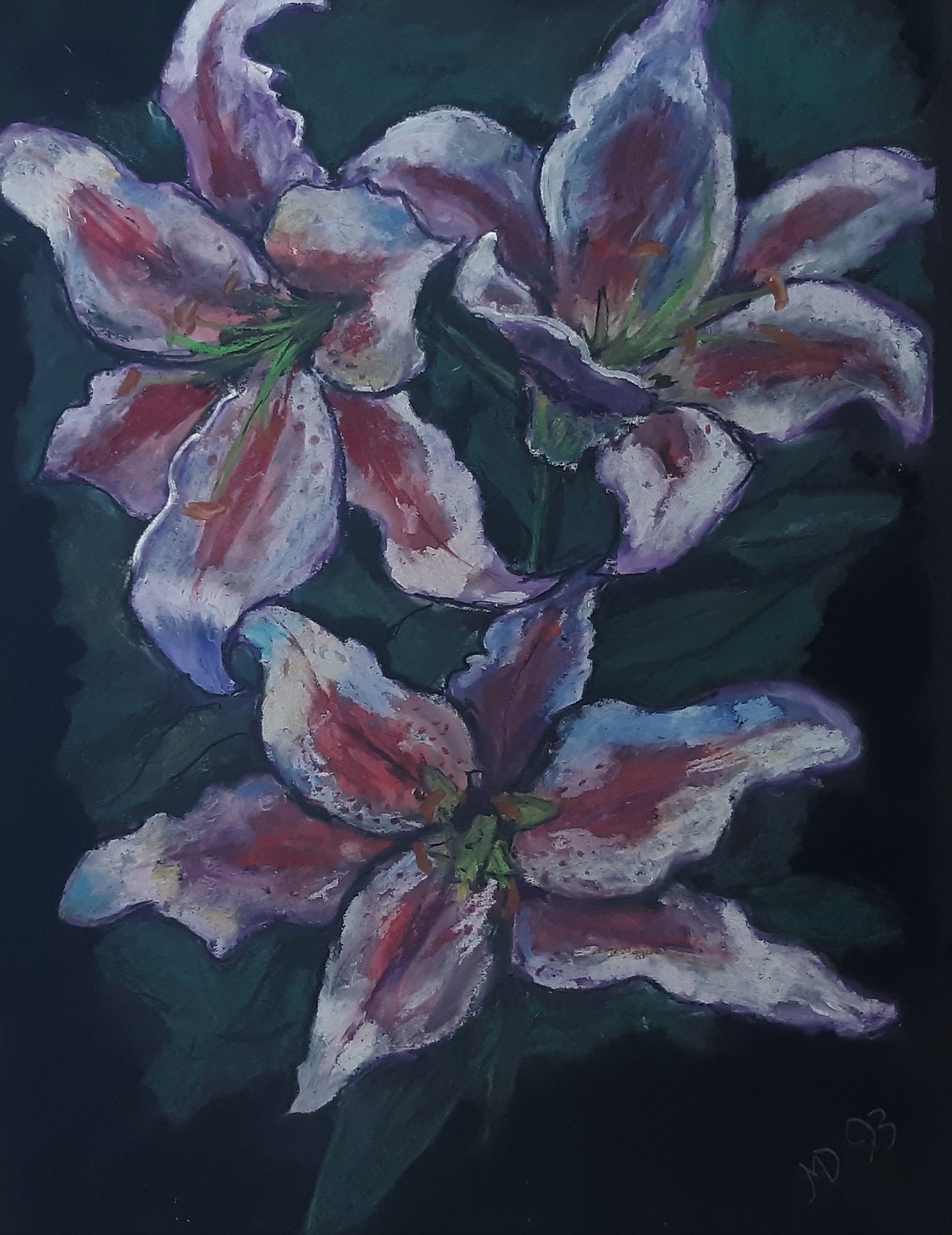 Lily Flowers Still Life Original Oil Painting, - Etsy