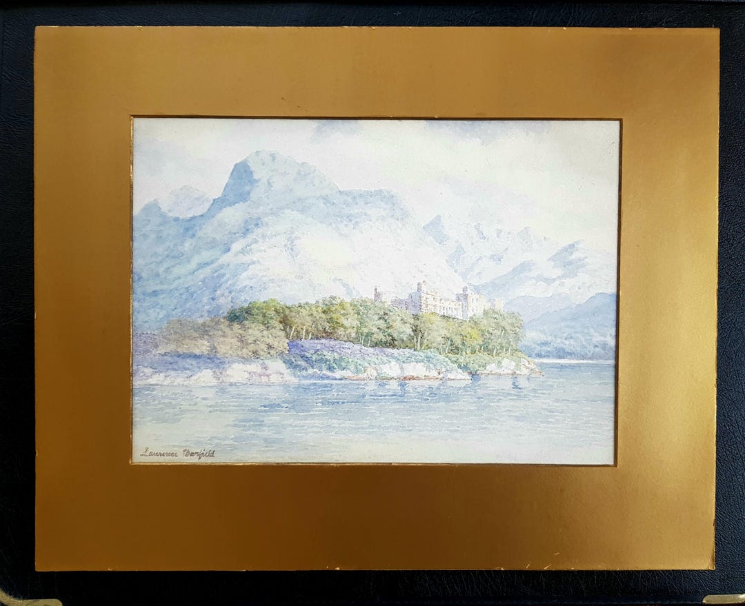 Kilchurn Castle on Loch Awe With Ben Nevis, Antique Scottish Original ...