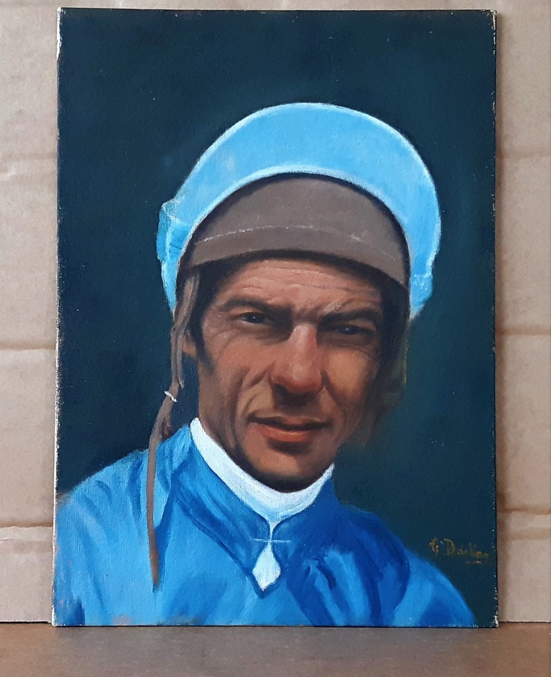 Lester Piggott 1935-2022 Portrait Original Oil Painting on - Etsy