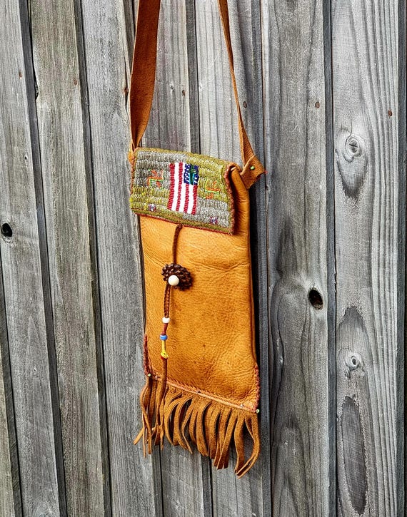 Native Indian American Tobacco Pipe Bag, Authentic Pr… - Gem