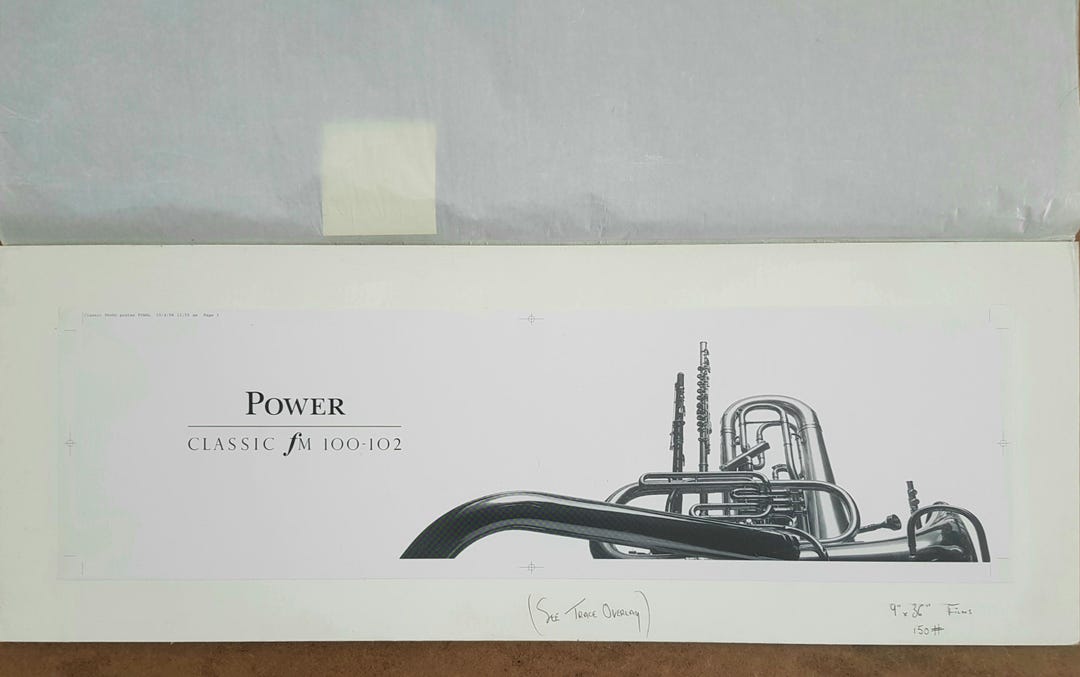 Bbc Radio, Classic FM Original Graphic Design Artwork for 1996 Official ...
