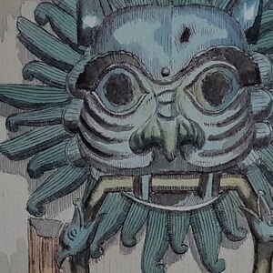 Durham Cathedral Sanctuary Door Knocker, Original Pen and Ink Drawing ...