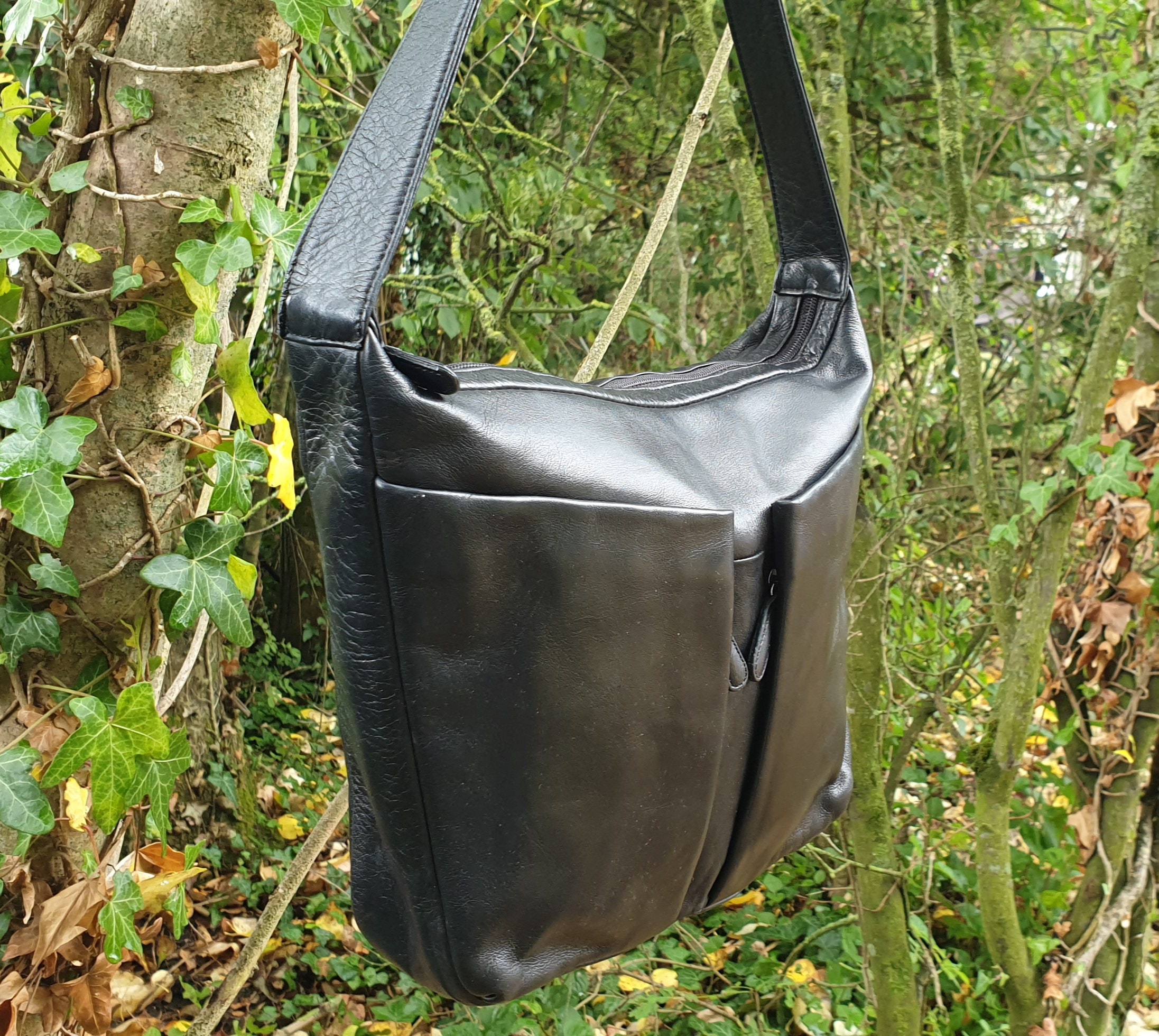 Tula Black Leather Hobo Tote Bag Vintage Tula Soft Black - Etsy UK