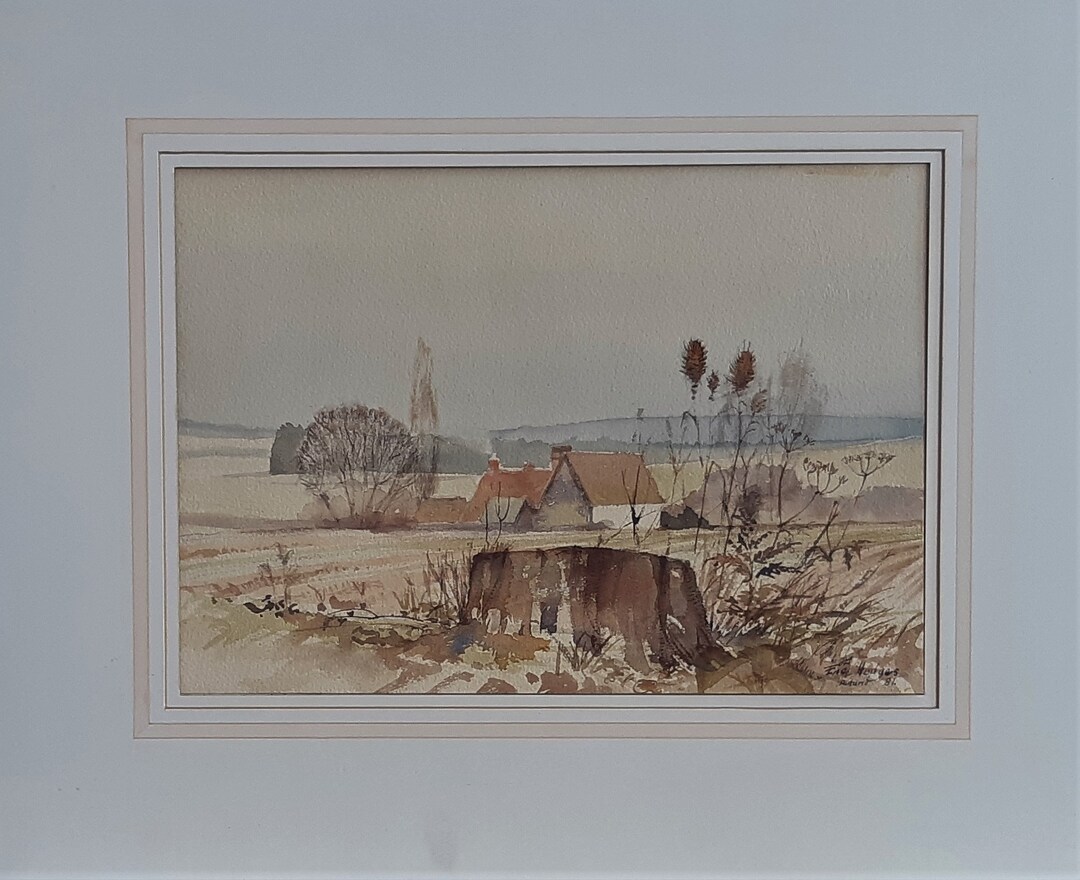 Autumnal Landscape Painting, Original Watercolour Titled Autumn 81 ...