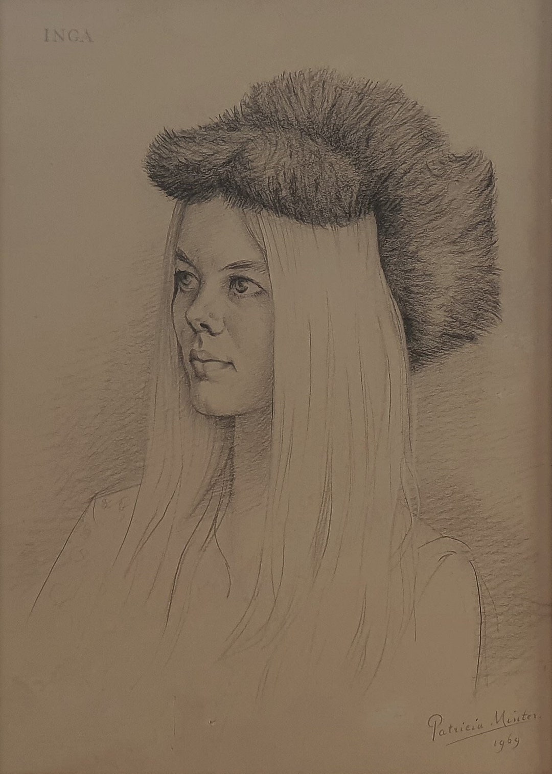 Modern British, Scandinavian Female' Inga With Hat' Portrait, 1969 ...