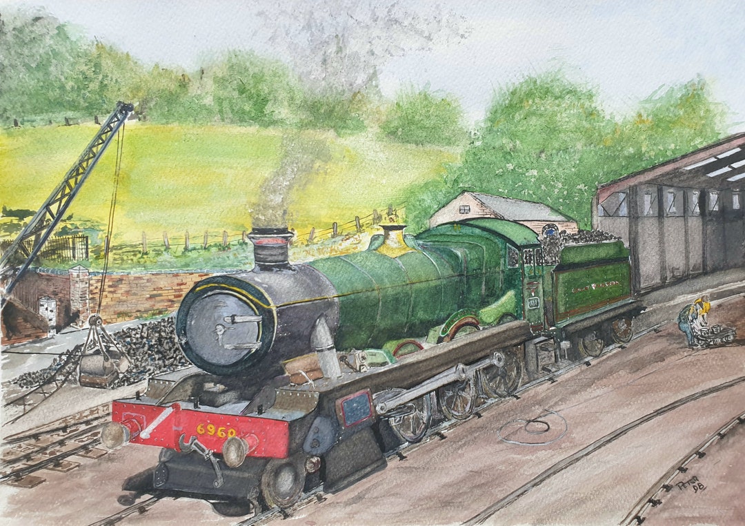 Steam Locomotive 6960 Raveningham Hall, Great Western Railway, Steam ...