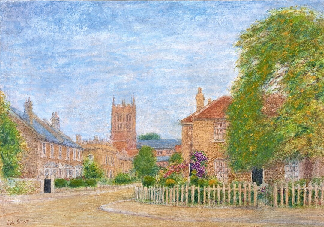 Period English Town Landscape Original Watercolour, Gouache Painting - Etsy