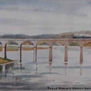 Robert Stephenson Designed Royal Border Bridge Railway Viaduct Spanning ...