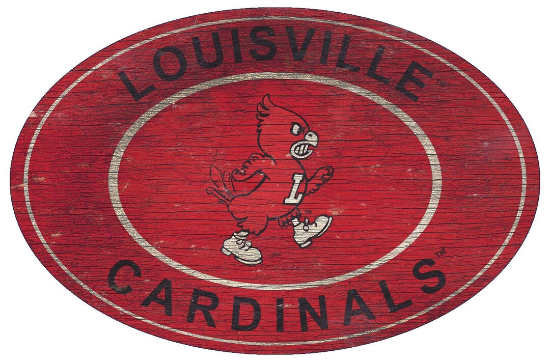 Louisville Cardinals Sign Historic Throwback Wall Art 46" Distressed ...