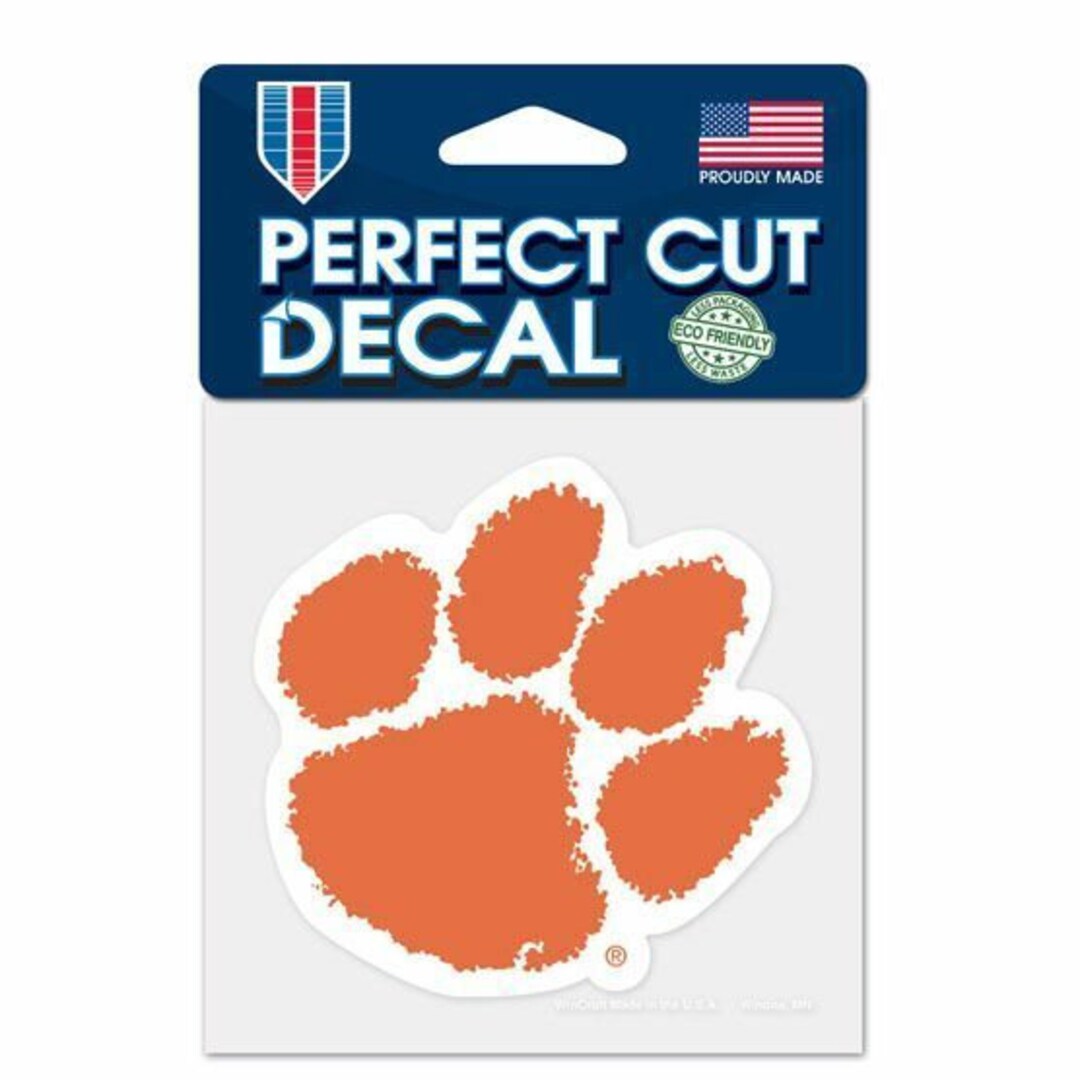 Clemson Tigers Cling Perfect Cut Decal 4"x4" TWO Pack 2 Decals - Etsy