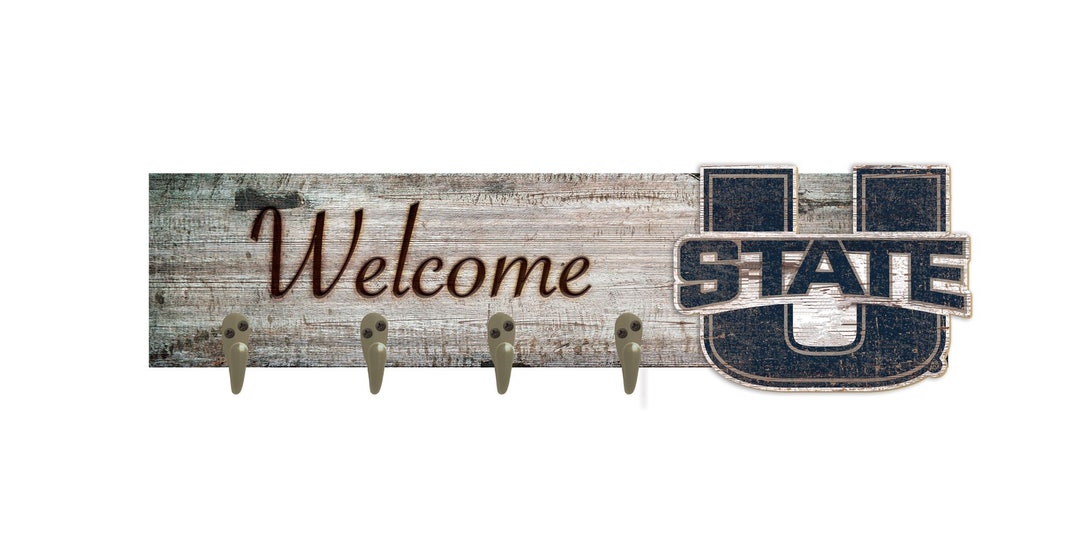 Utah State Tar Heels Welcome Coat Rack / Coat Hanger 6" X 24" - Etsy