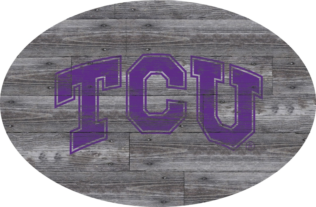TCU Horned Frogs Sign Wall Art 46" Distressed & Weathered Sign - Etsy