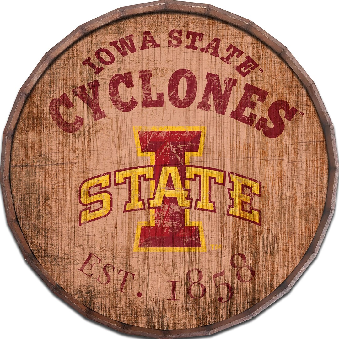Iowa State Cyclones Barrel Top Established Sign 24" in Diameter - Etsy