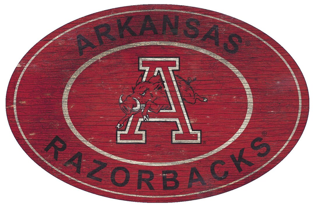 Arkansas Razorbacks Sign Historic Throwback Wall Art 46" Distressed ...