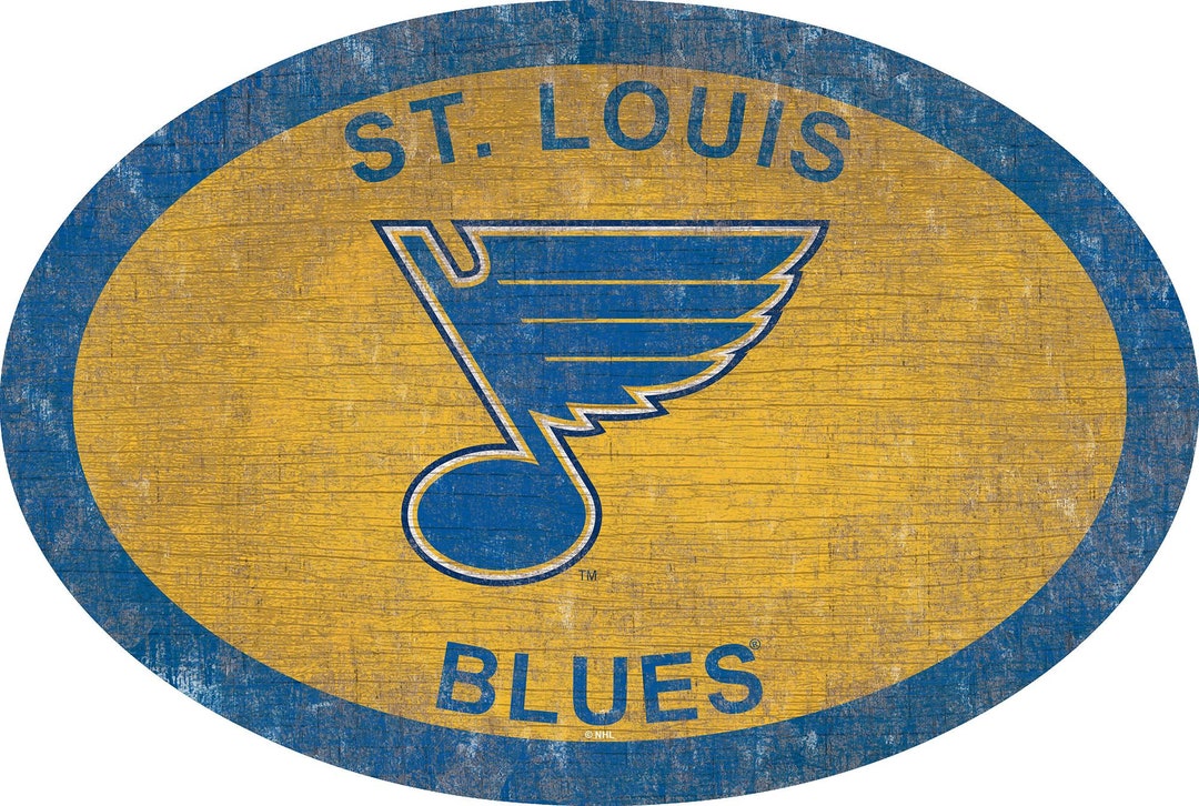 St. Louis Blues Sign Wall Art 46" Distressed & Weathered Sign Team ...