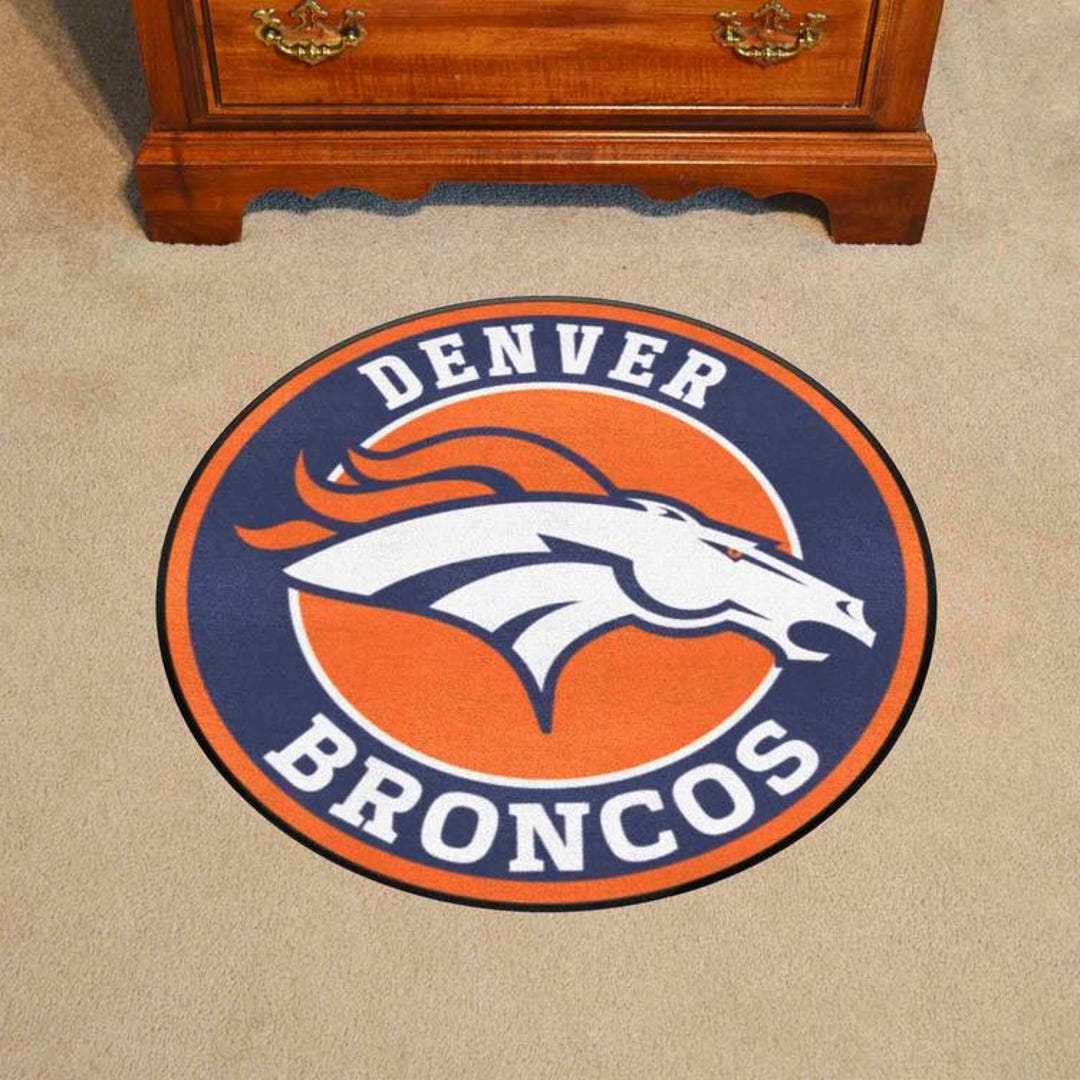 Denver Broncos Mat Roundel Round Shaped Mat 27" Diameter - Etsy