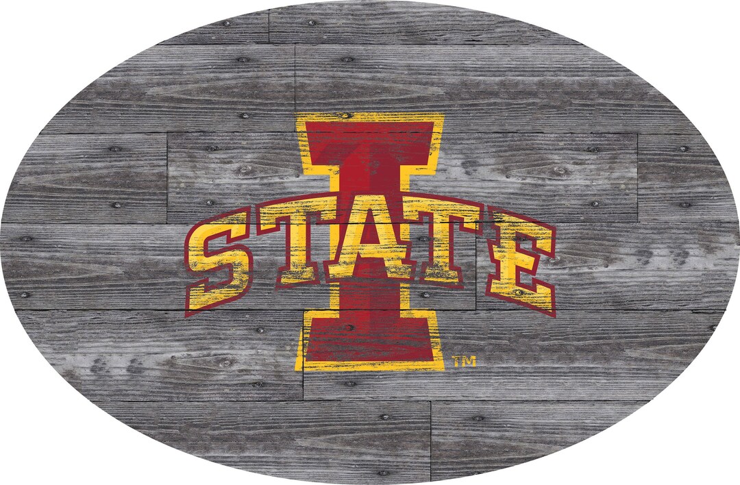 Iowa State Cyclones Sign Wall Art 46" Distressed & Weathered Sign - Etsy