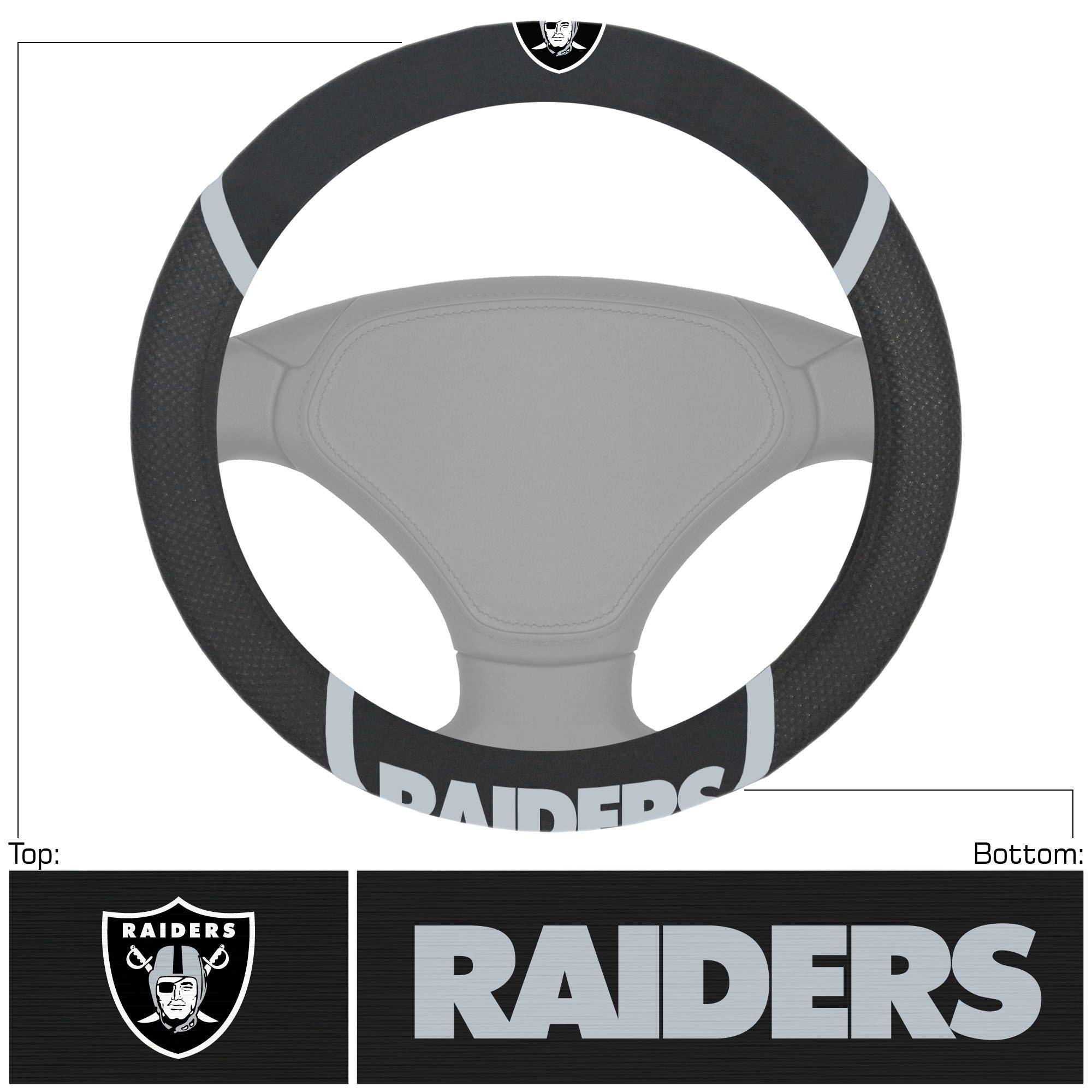 Las Vegas Raiders Embroidered Steering Wheel Cover Black - Etsy